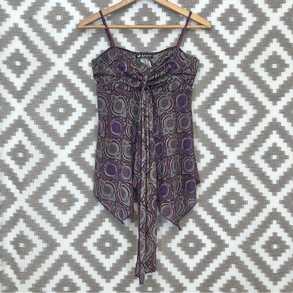 Self Esteem | Tops | Y2k Self Esteem Purple Paisley Flowy Babydoll Tank Top | Poshmark